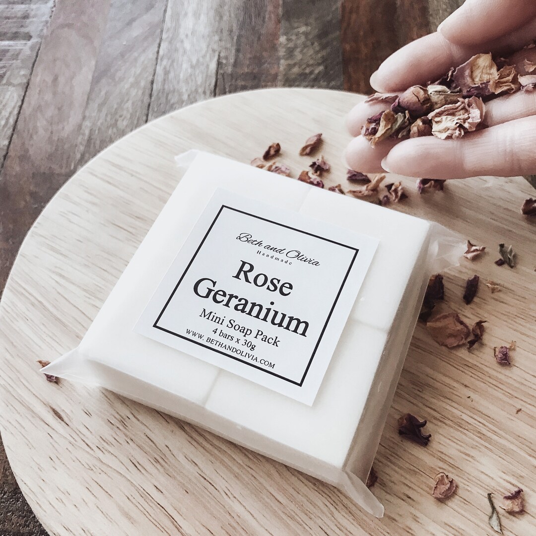 Rose Geranium Mini Soap Pack Soap Set Trial Sized Soap Rose - Etsy