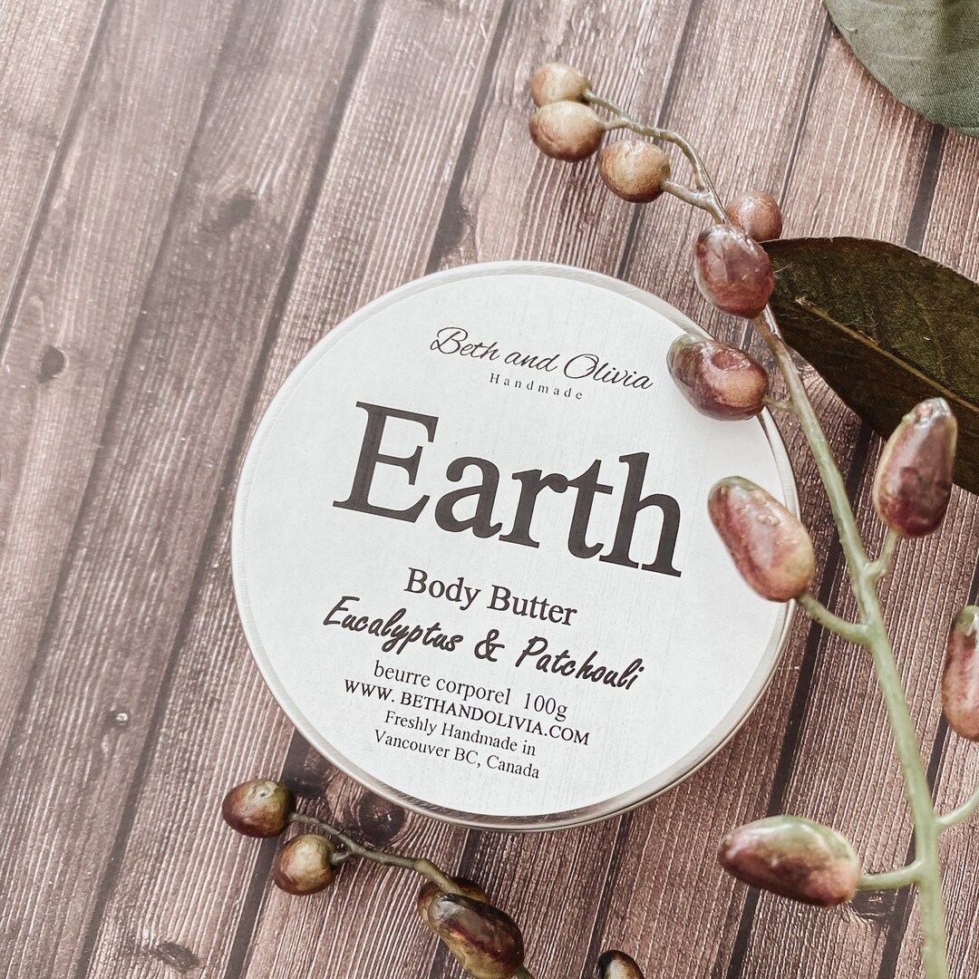 Earth Body Butter Tin, Dry Skin Cream, Shea Butter, Skincare ...