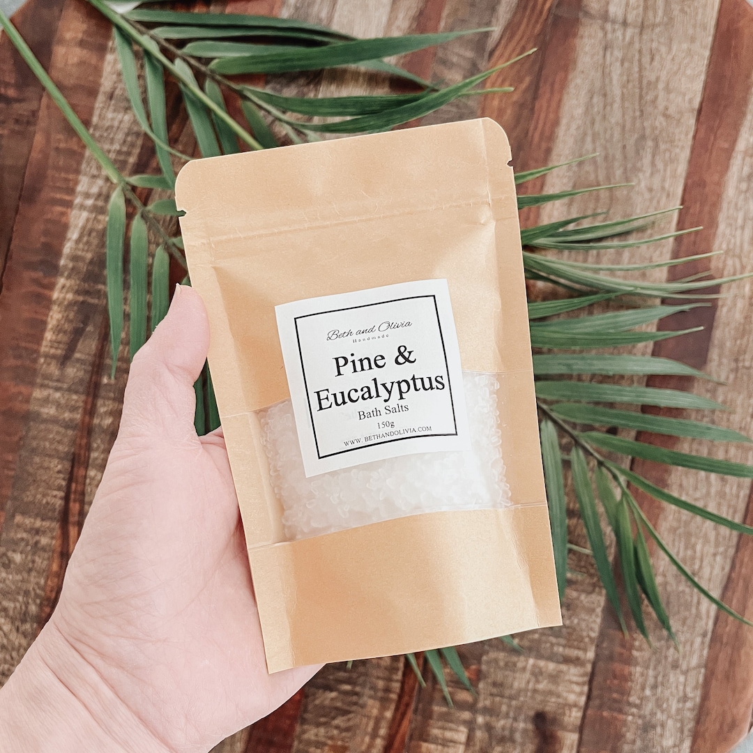 Pine & Eucalyptus Bath Salts 150g, Wellness, Menthol Bath Salt, Epsom ...