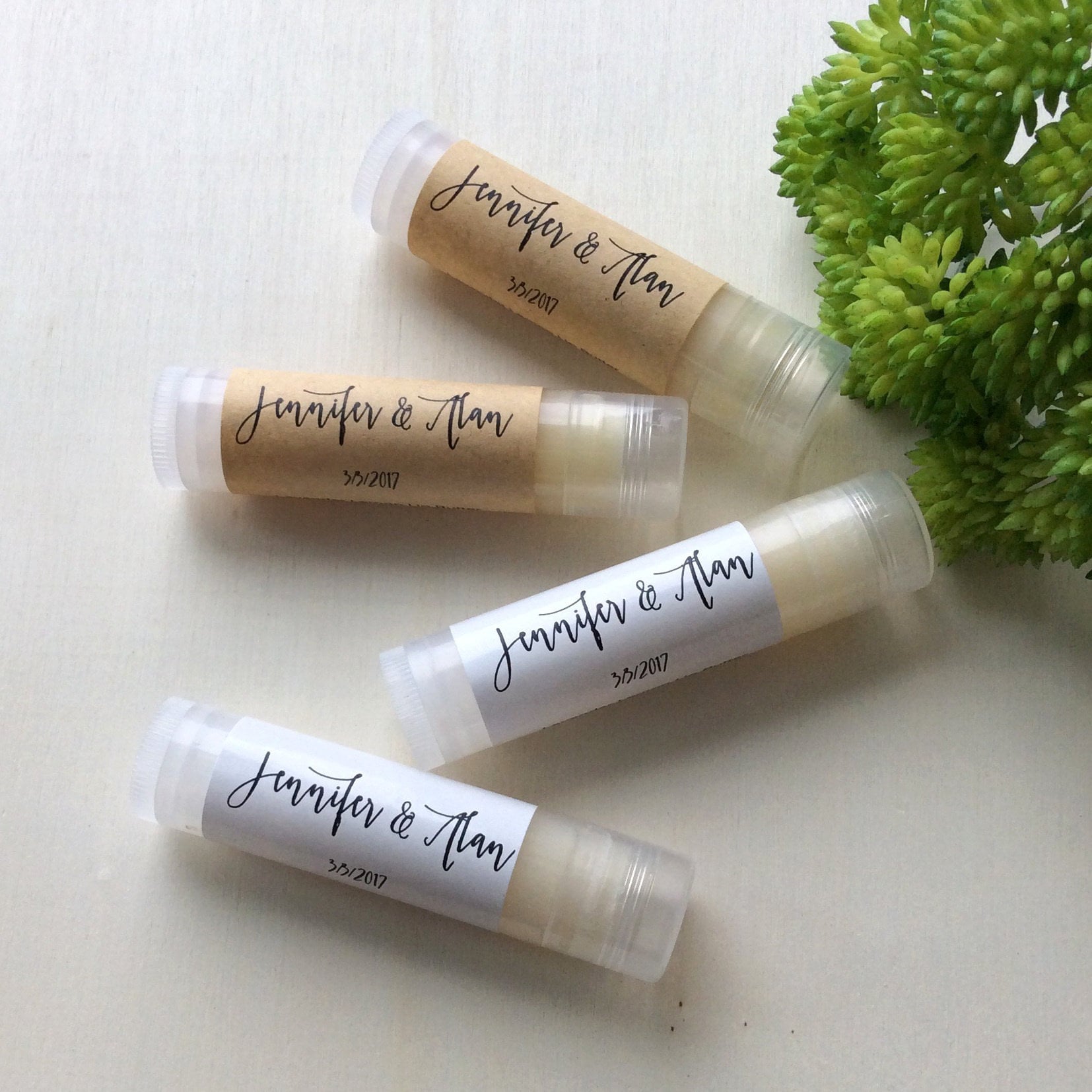 100 Personalized lip balm favors custom lip butter favors | Etsy