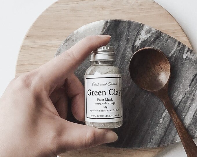 French Green Clay Face Mask, Dry Face Mask, Oily Skin Clay Mask ...