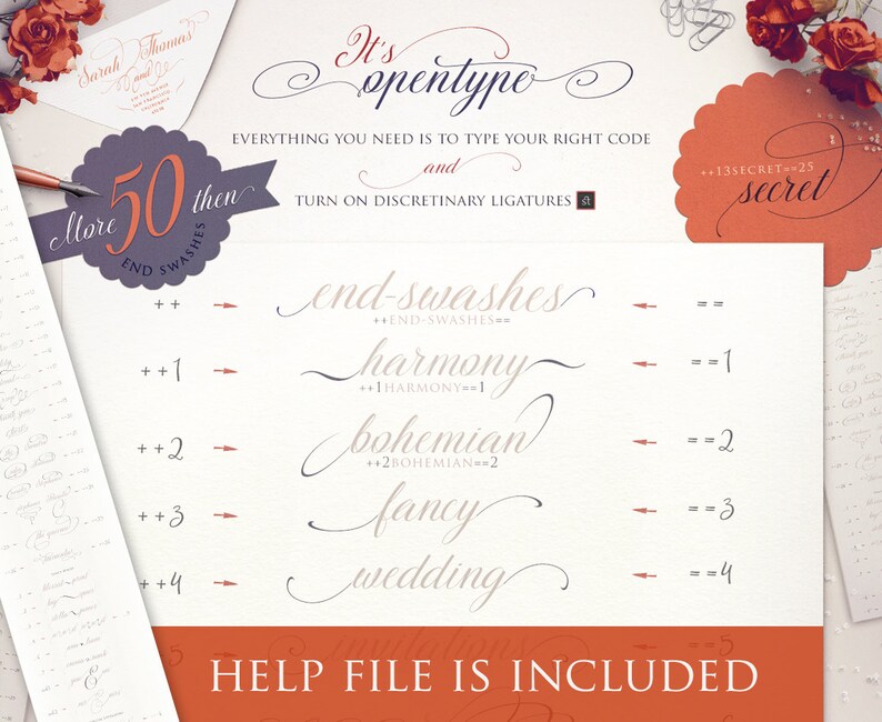 Script Font the Secret Luxury Calligraphy Typeface Script - Etsy