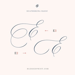 Ecatherina – Wedding Font, Calligraphy Font, Italic Font, Cricut Font ...