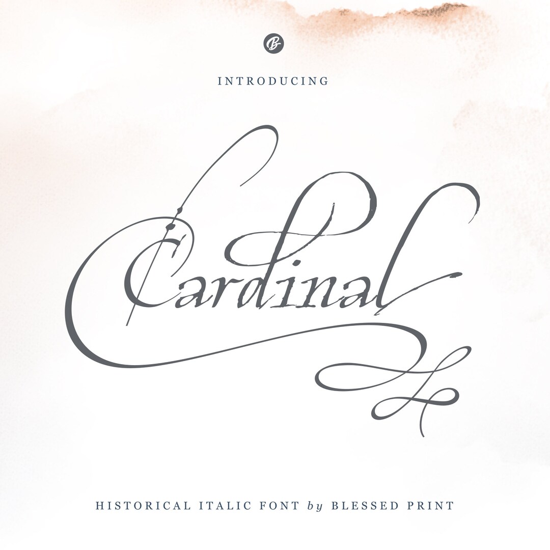 Cardinal Italic Script, Font, Italic Font, Retro Font, Handwritten Font ...