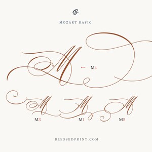 Mozart Font – Script Font, Wedding Font, Font, Cricut Font, Elegant Font, Wedding Calligraphy ...
