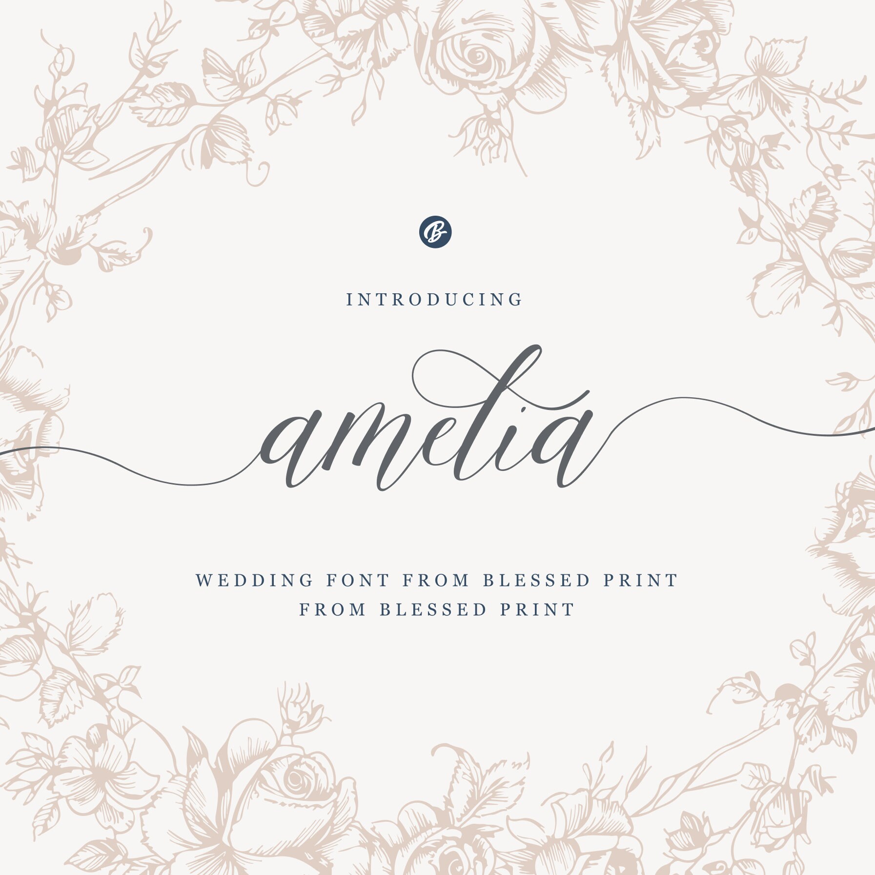 Amelia Font Script Font, Wedding Font, Handwritten Font, Modern Font, Canva, Templett Font ...