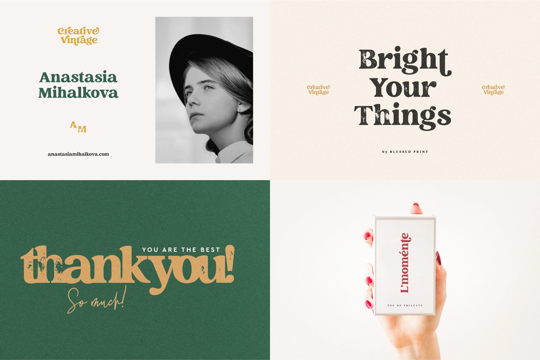 Creative Vintage Font Retro Alphabet Font, Retro Serif Font, 70s Font ...