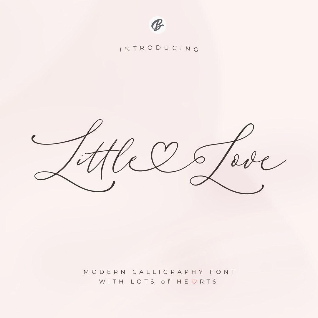 Little Love Handwritten Font, Calligraphy Font, Heart Font, Wedding ...