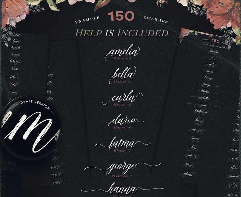 Amelia Font Wedding Font, Script Font, Handwritten Font, Modern Font, Canva, Templett Font ...
