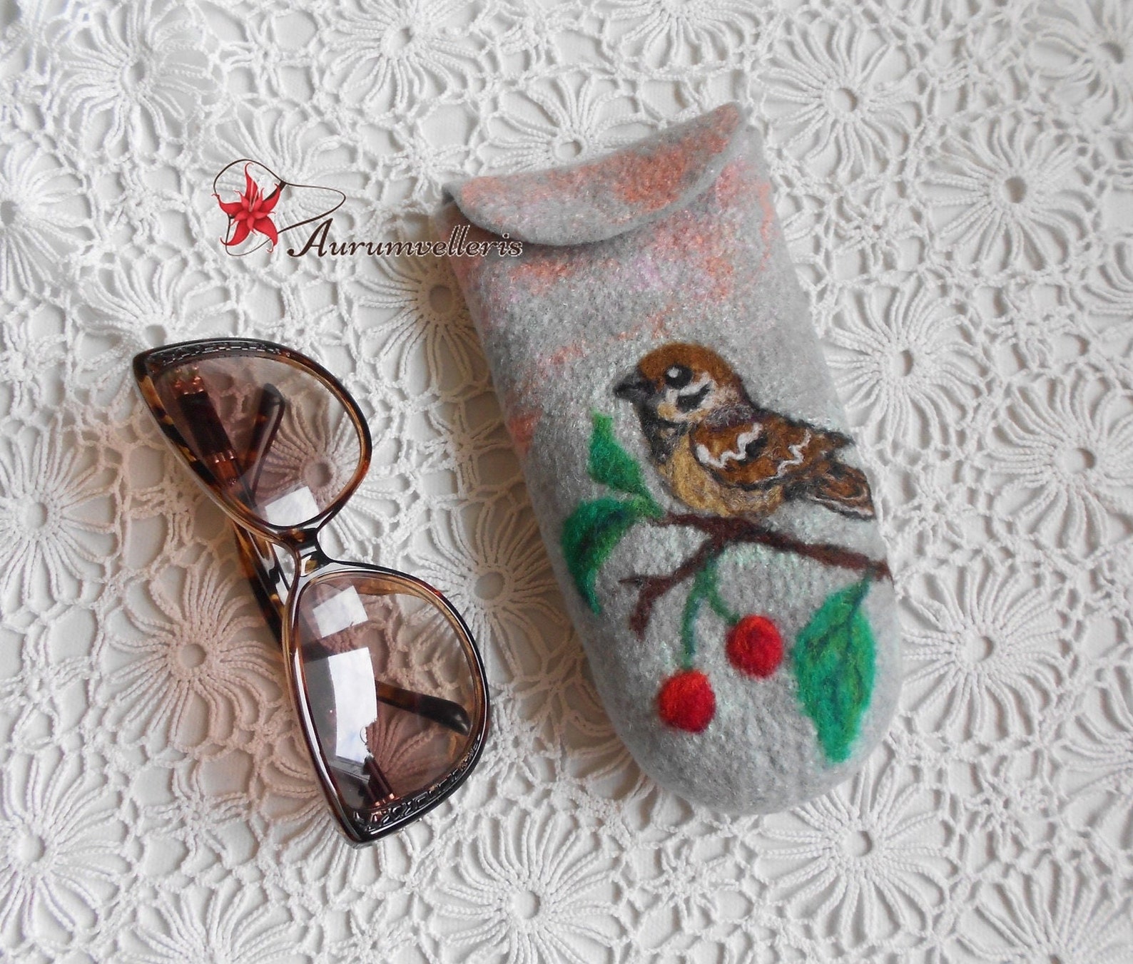 Handmade Felted Glasses Case READY TO SHIP Wool Protector for Glasses ...