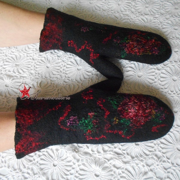 Wool Felted Mittens - Etsy