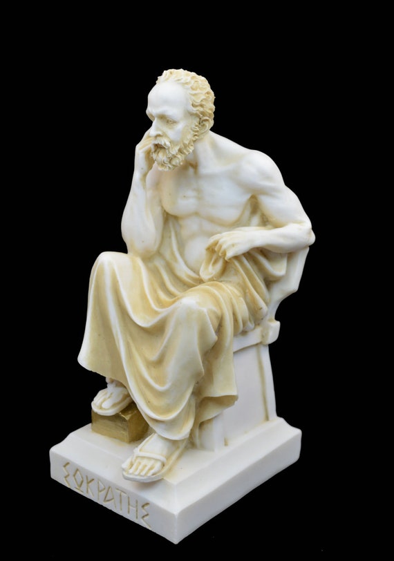 Socrates Statue Thinking