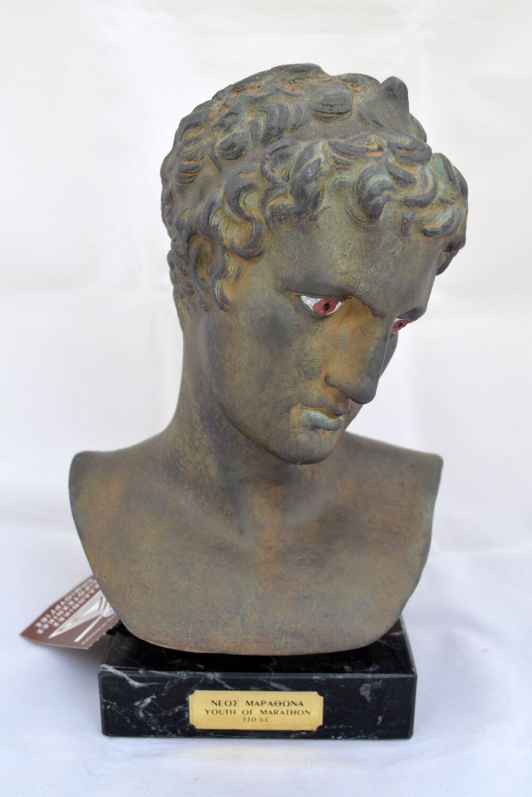 Ephèbe de Marathon 330b.c. Buste de statue de sculpture de reproduction de musée - Etsy France