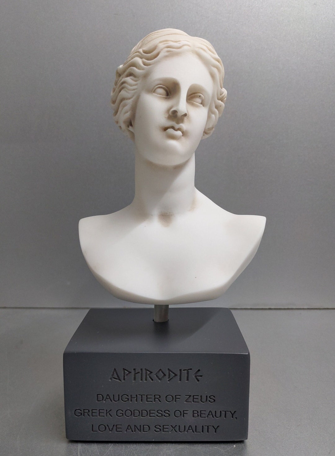 Aphrodite Goddess Sculpture Bust on Alabaster Blue Base - Etsy