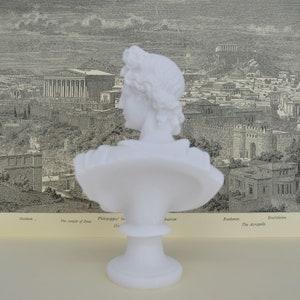 Apollo Alabaster Statue Bust Ancient Greek God of Light - Etsy