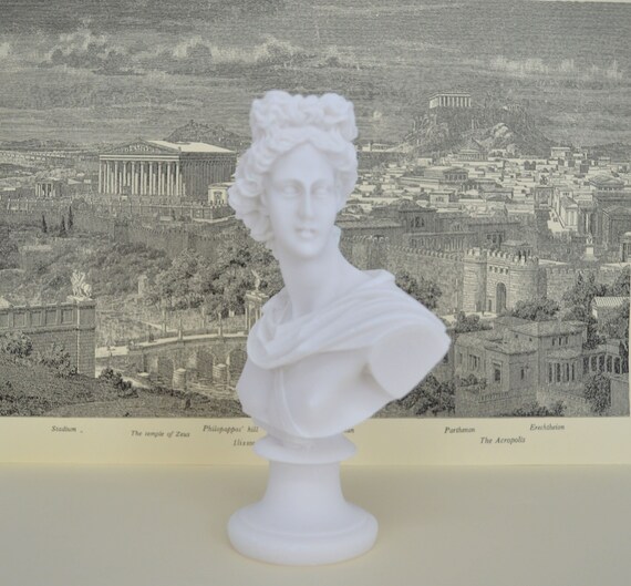 Apollo Alabaster statue bust Ancient Greek God of light | Etsy