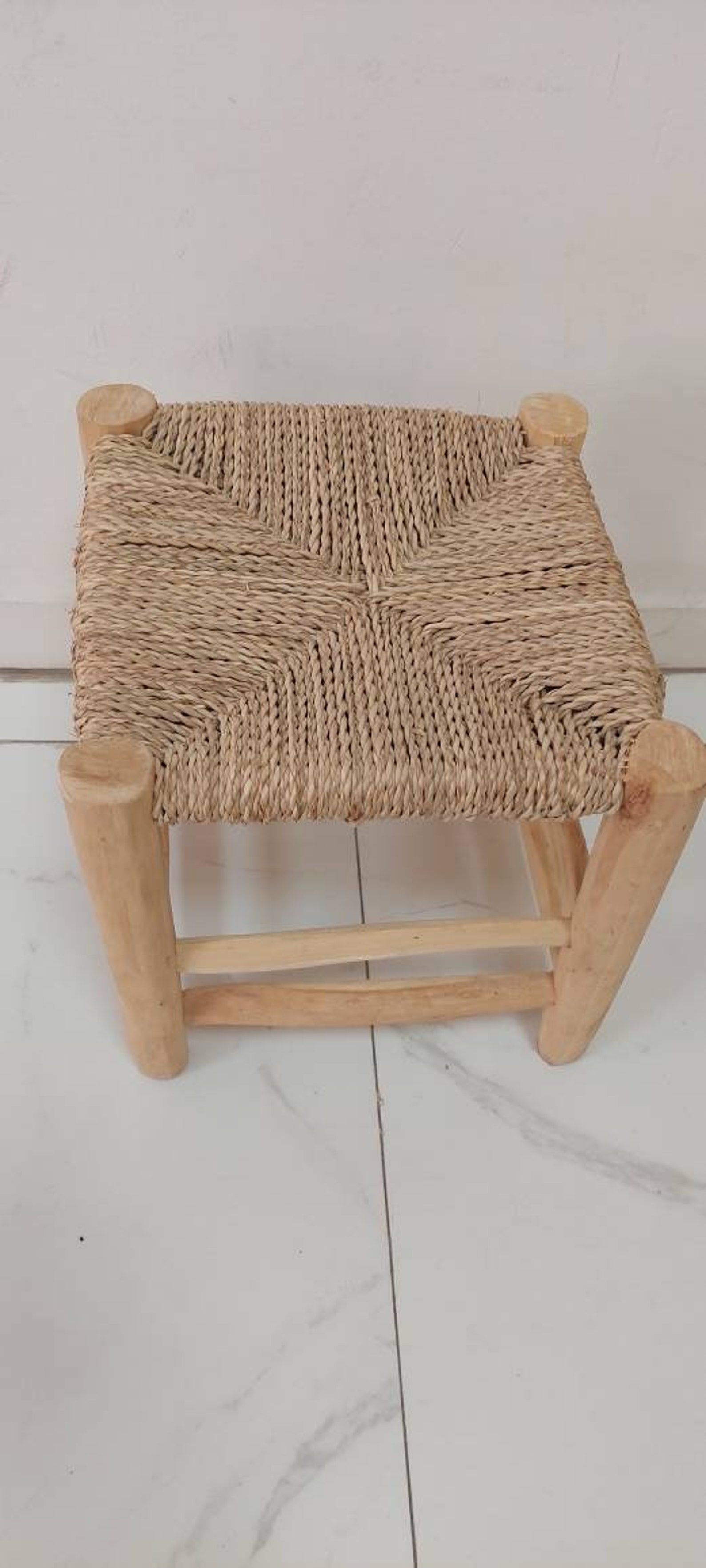 Handmade Vintage Wood and Straw Stool Handcrafted Chair - Etsy UK