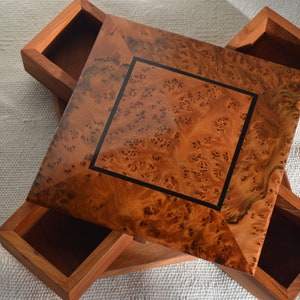 SET of Tow Unique Handmade Wooden Thuya Jewelry Box Secret - Etsy