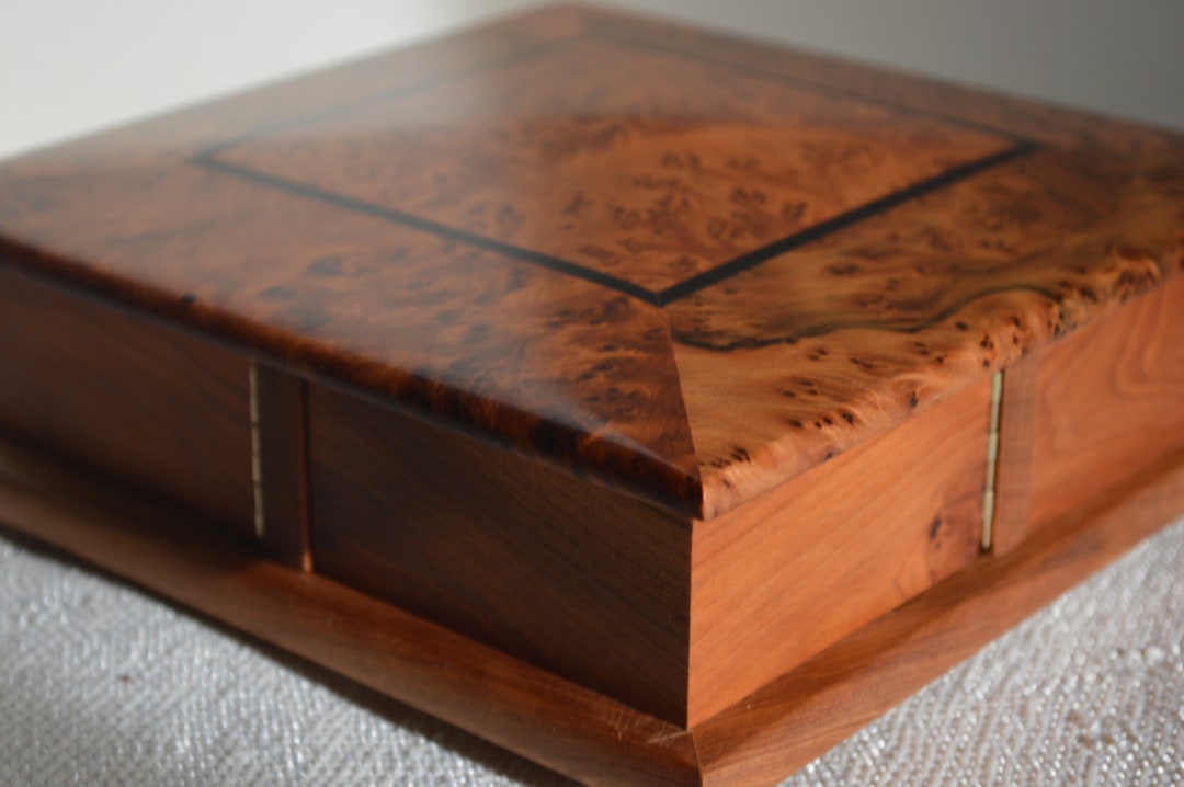 SET of Tow Unique Handmade Wooden Thuya Jewelry Box Secret Opening ...