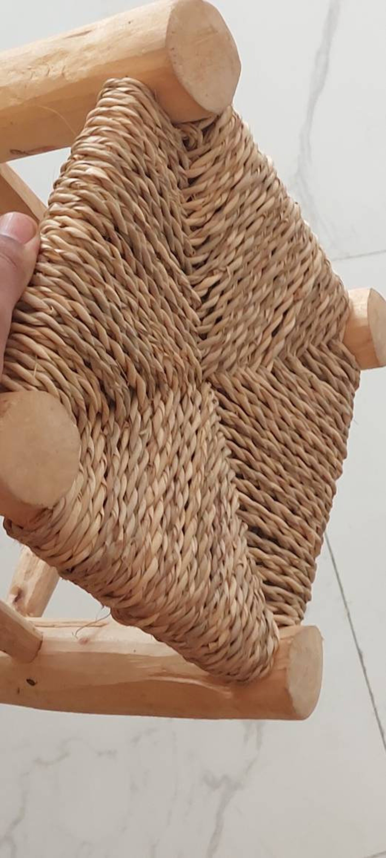 Handmade Vintage Wood and Straw Stool Handcrafted Chair - Etsy UK