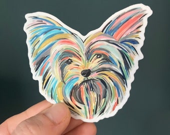 Fluff off Yorkie Dog Stickers, Yorkshire Terrier Sticker, Yorkie Lover ...