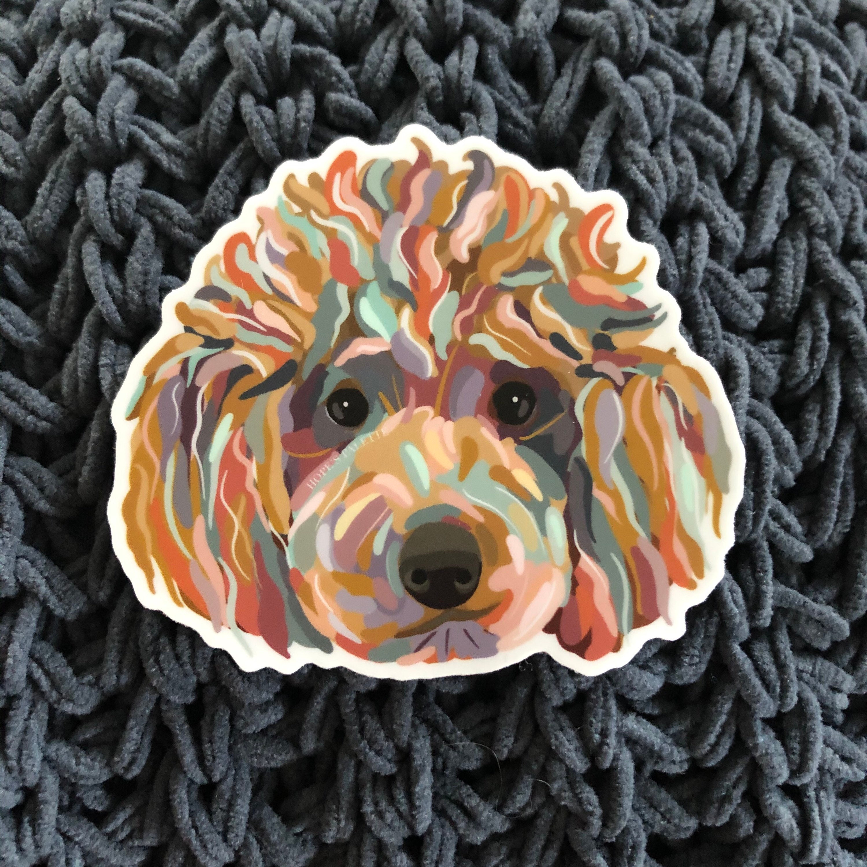 Poodle Vinyl Sticker Colorful Waterproof and Weather - Etsy