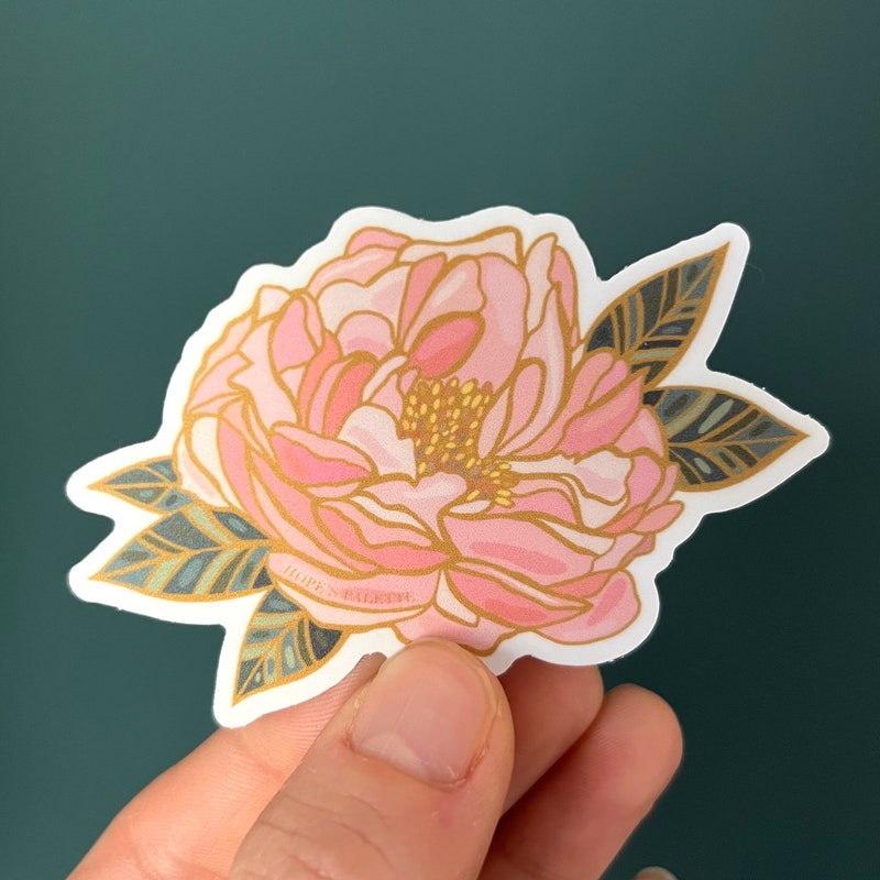 Peony Sticker - Etsy