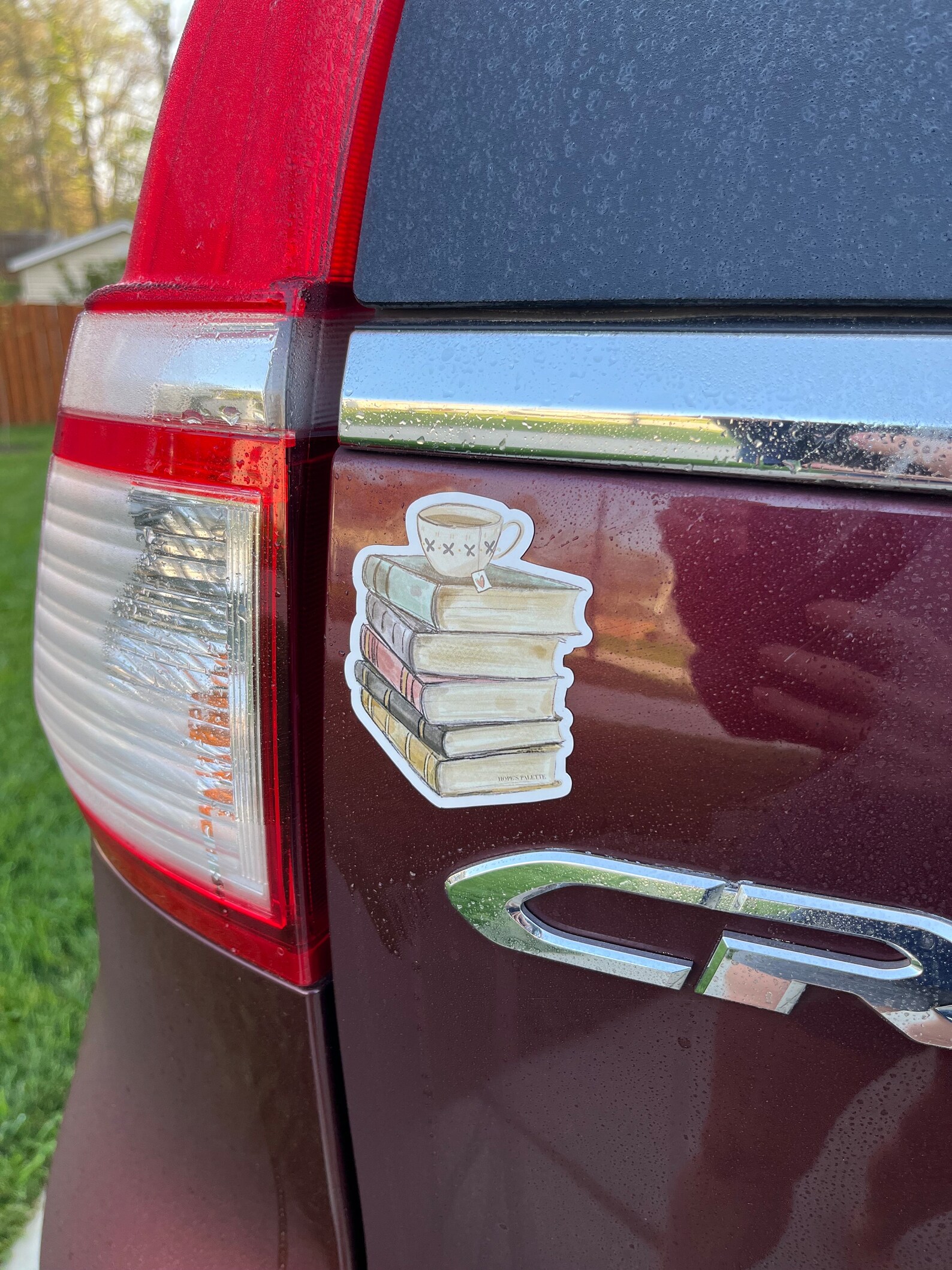 Book Stack & Tea Magnet: Vintage Bookworm Gift - Etsy