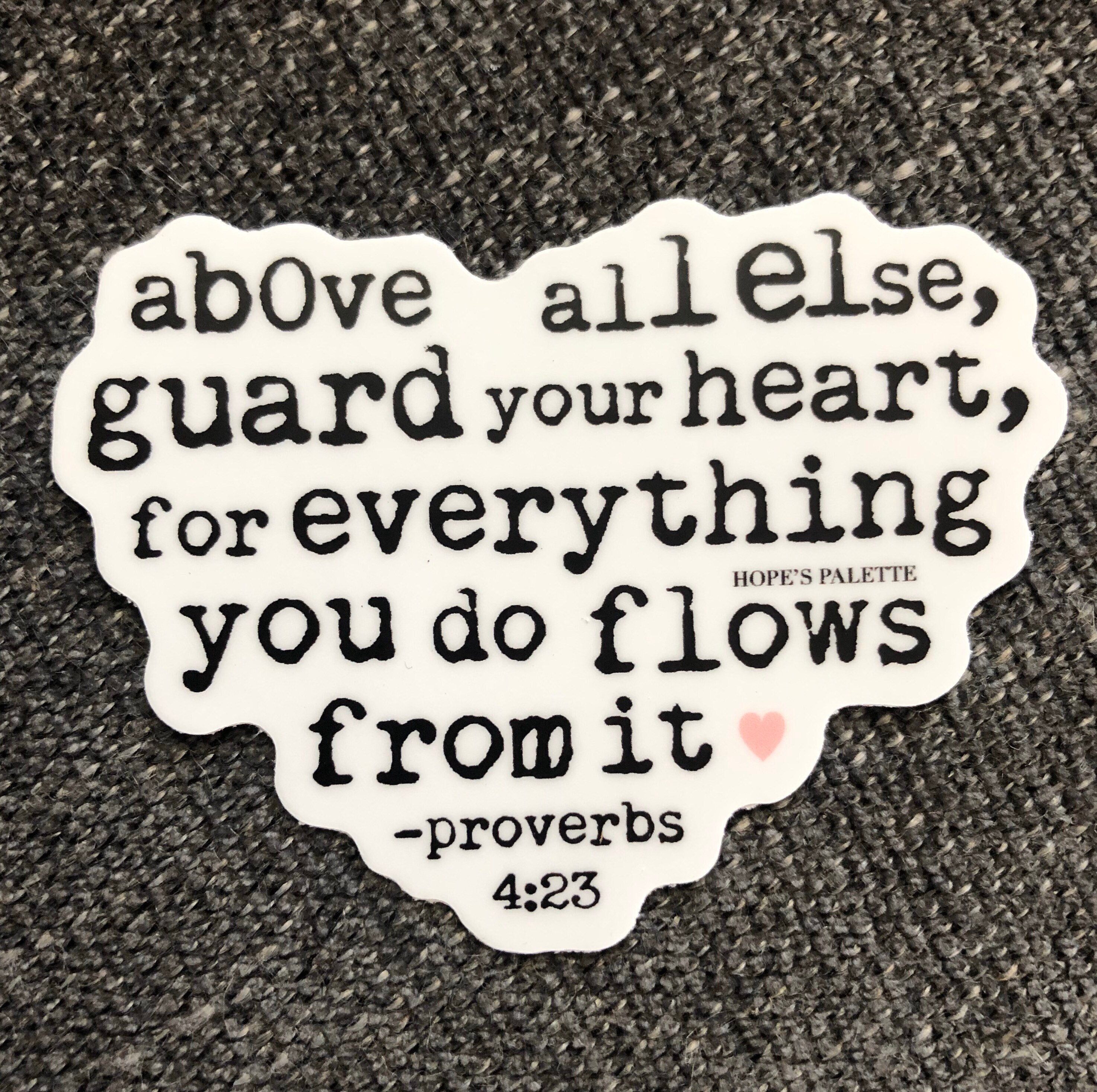 Guard Your Heart Proverbs 4:23 Bible Verse Heart Vinyl Laptop | Etsy
