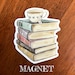 Book Stack & Tea Magnet: Vintage Bookworm Gift - Etsy
