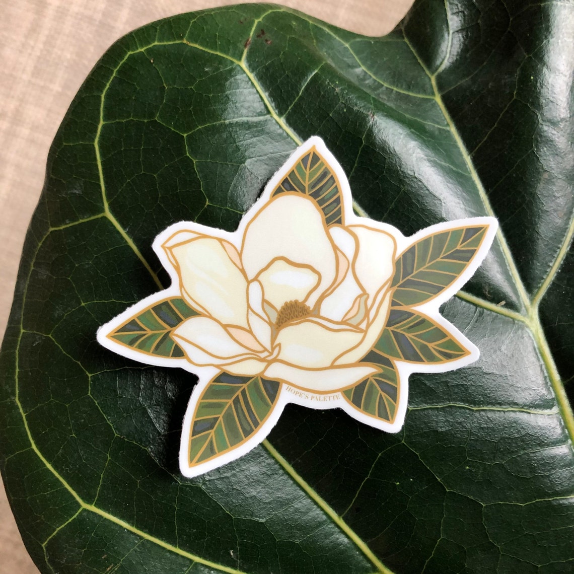 Magnolia Flower Vinyl Laptop Sticker White Magnolia Blossom - Etsy