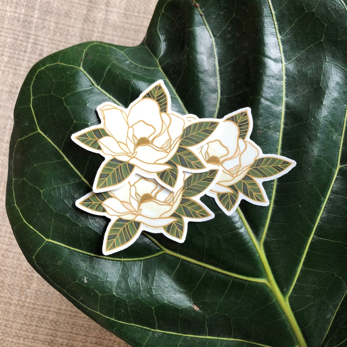 Magnolia Flower Vinyl Laptop Sticker White Magnolia Blossom - Etsy