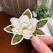 Magnolia Flower Vinyl Laptop Sticker, White Magnolia Blossom Water ...