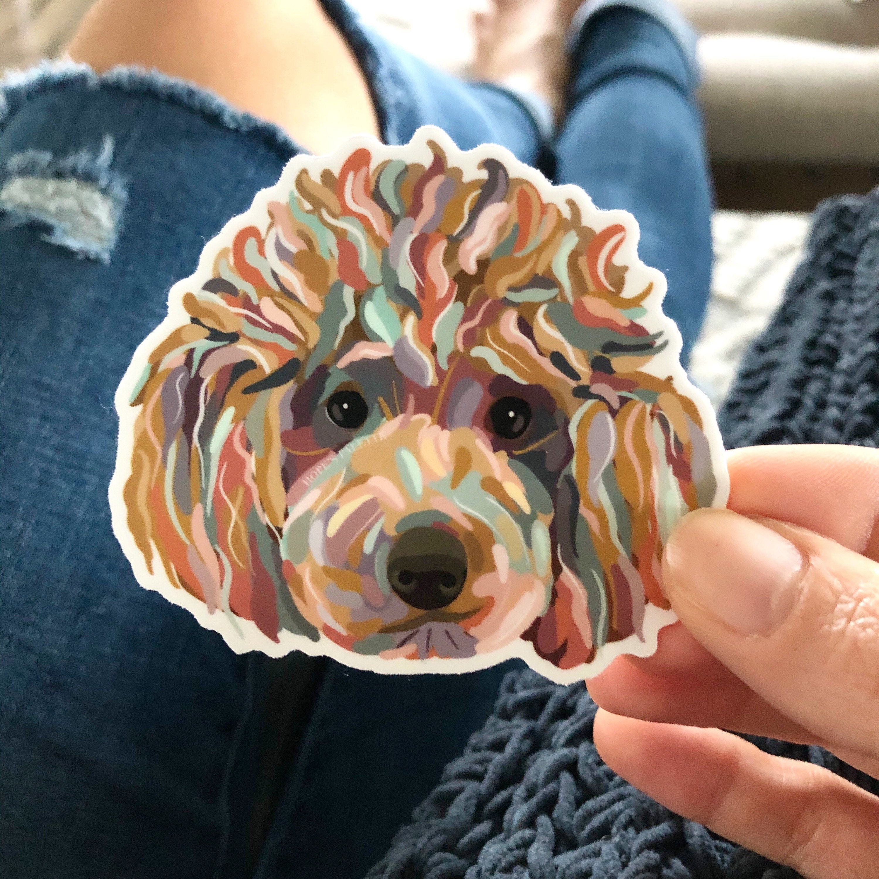 Poodle Vinyl Sticker Colorful Waterproof and Weather - Etsy