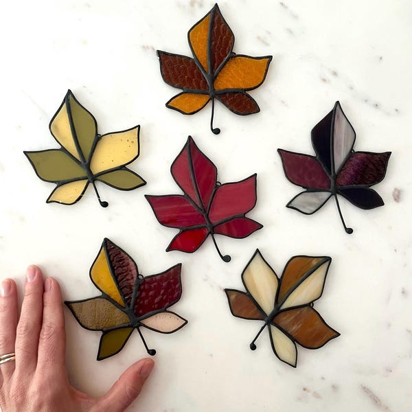 Leaf Stained Glass - Etsy