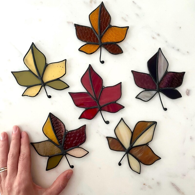 Leaf Stained Glass - Etsy
