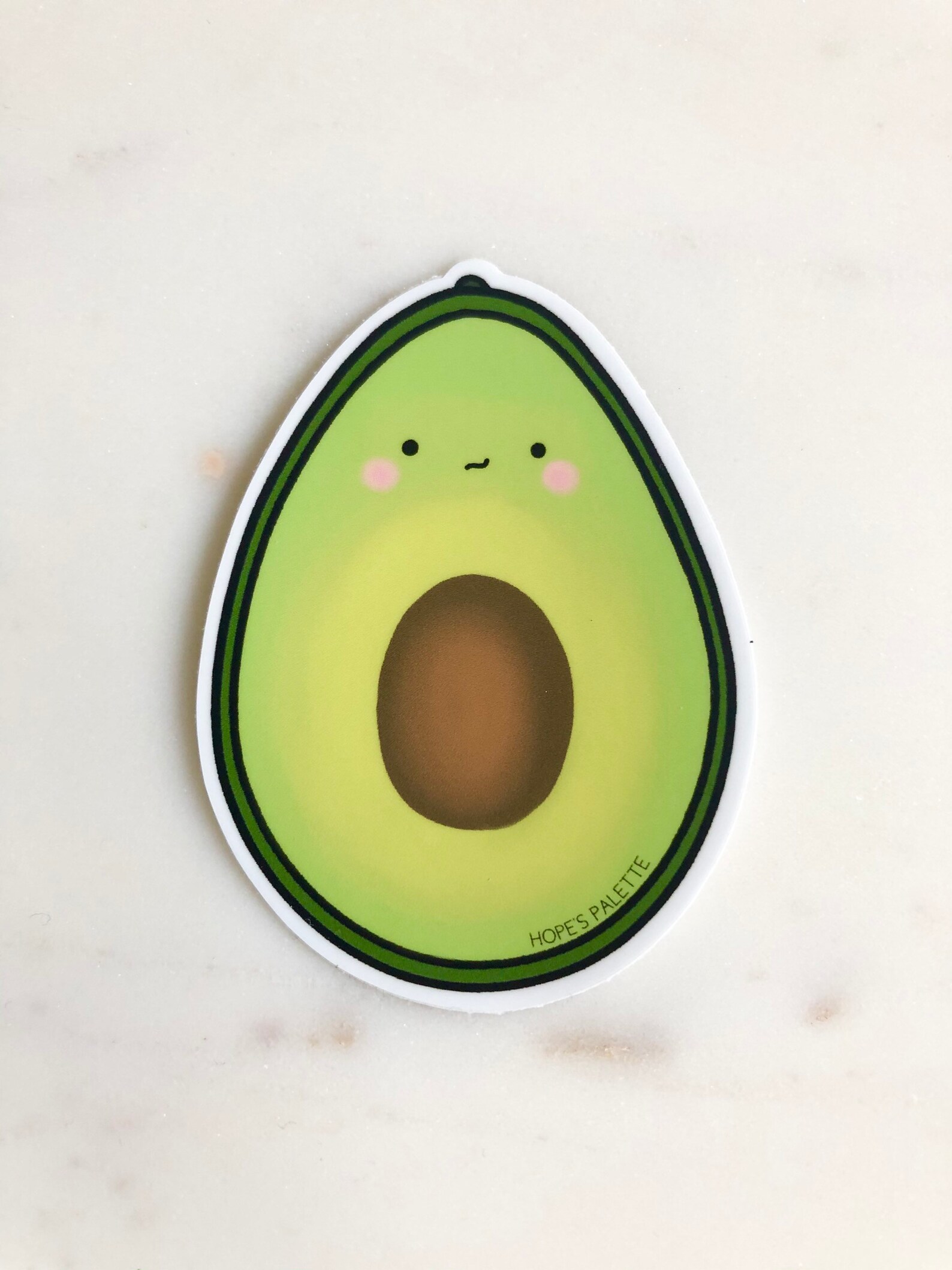 Cute Avocado Vinyl Sticker Kawaii Avocado Waterproof Sticker - Etsy