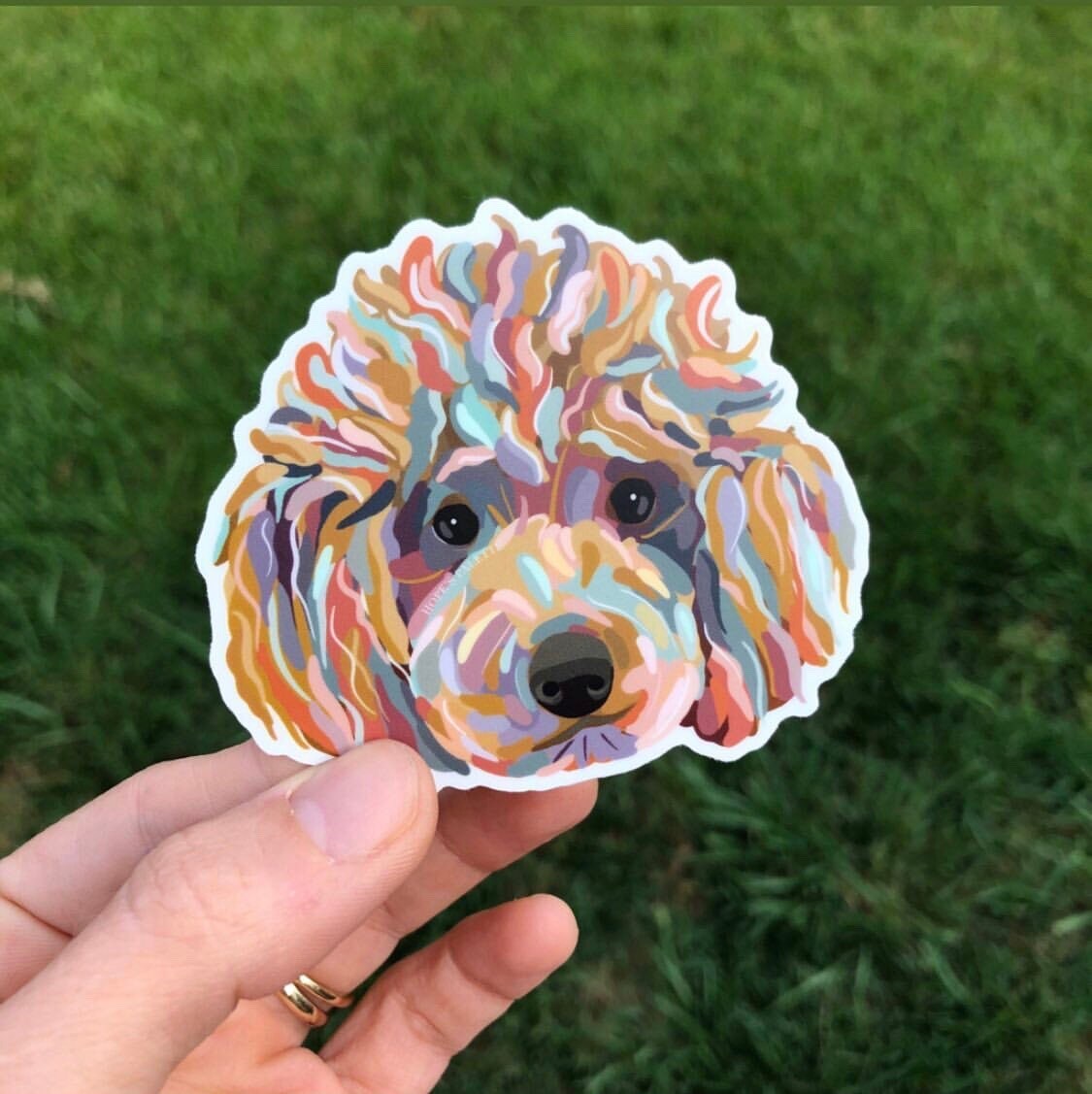 Poodle Vinyl Sticker Colorful Waterproof and Weather - Etsy