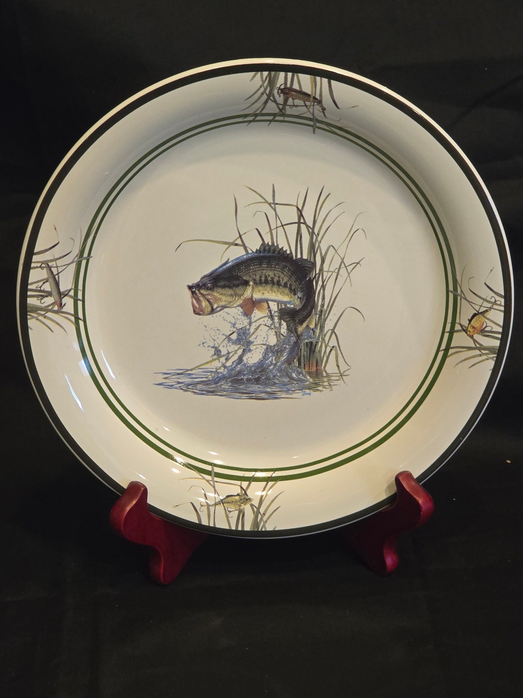 Bass Pro Shop Largemouth Bass Salad Plates, Design by Al Agnew ...