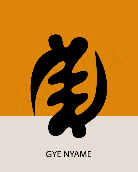 African American Woman with Adinkra Symbol Home Decor Art Print Poster ...