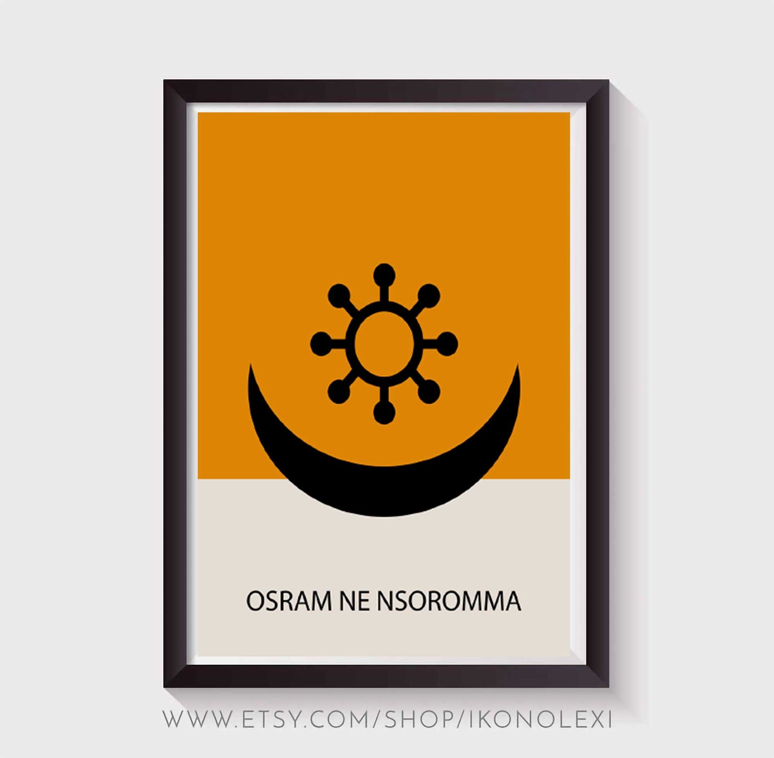 African Wall Art Adinkra Symbols Osram Ne Nsoromma Poster - Etsy India