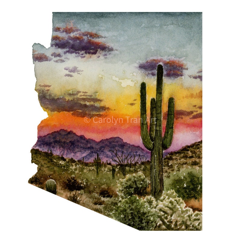 Arizona Watercolor - Etsy