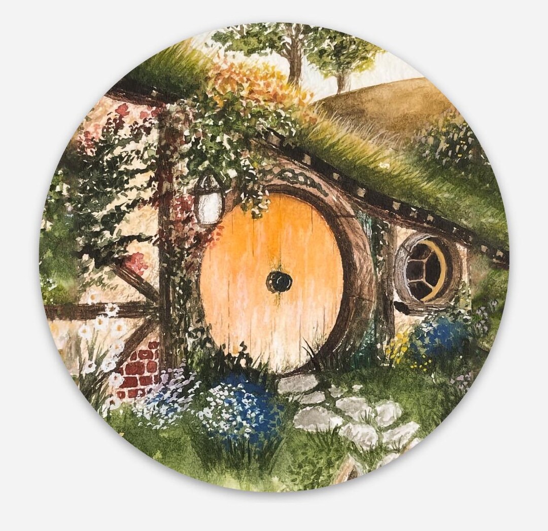 Yellow Hobbit Hole Waterproof Sticker - Vinyl - LOTR - 3 Inches. - Etsy
