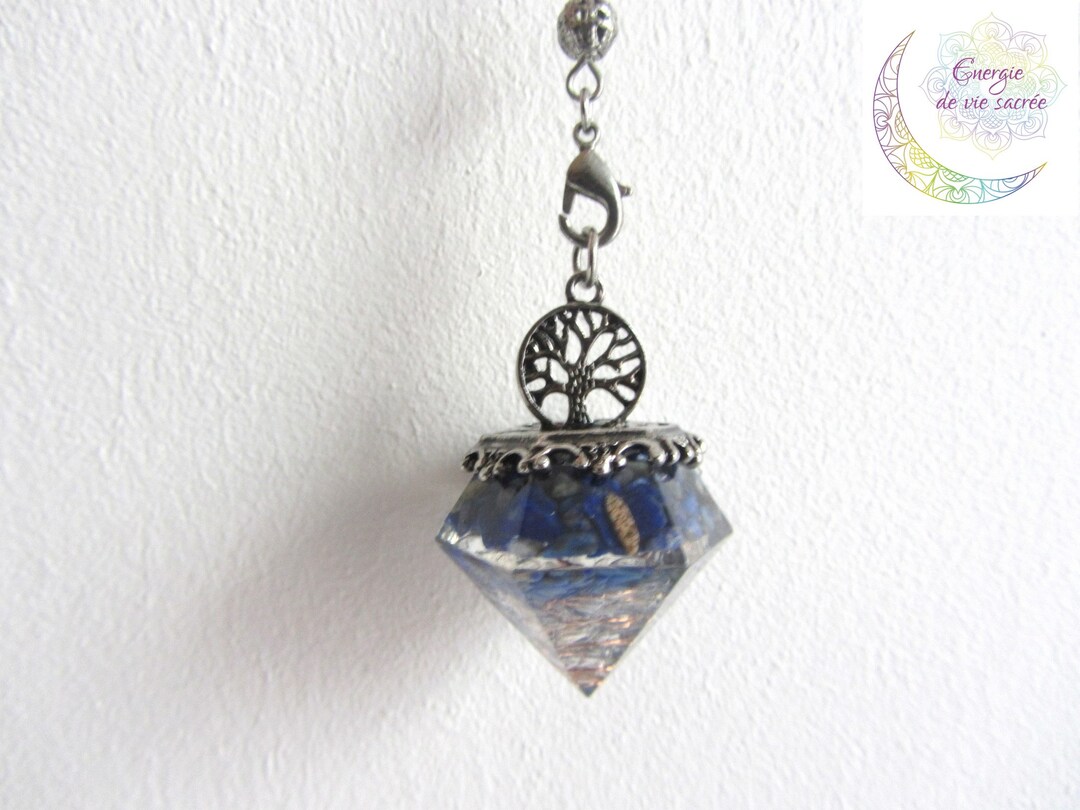 Hexagonal Pyramid Pendulum, Tree of Life, Lapis Lazuli - Etsy