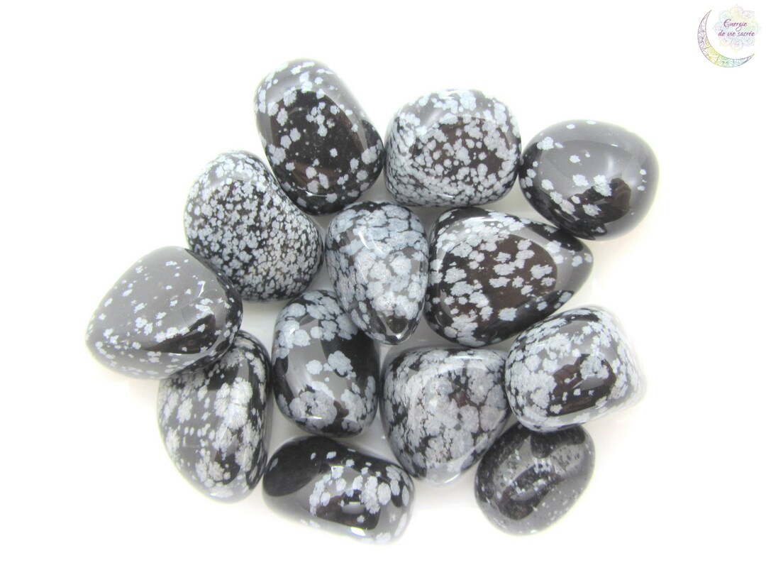 Snowflake Obsidian – Natural Tumbled Stone for Protection, Grounding ...