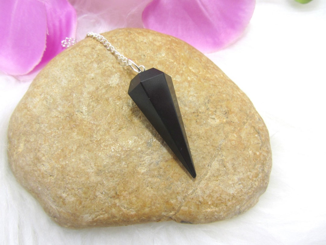Cone Pendulum, Black Onyx, Natural Stone - Etsy