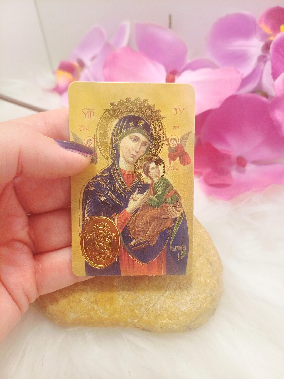 Our Lady of Perpetual Help Prayer Card – Marian Devotion, Religious ...