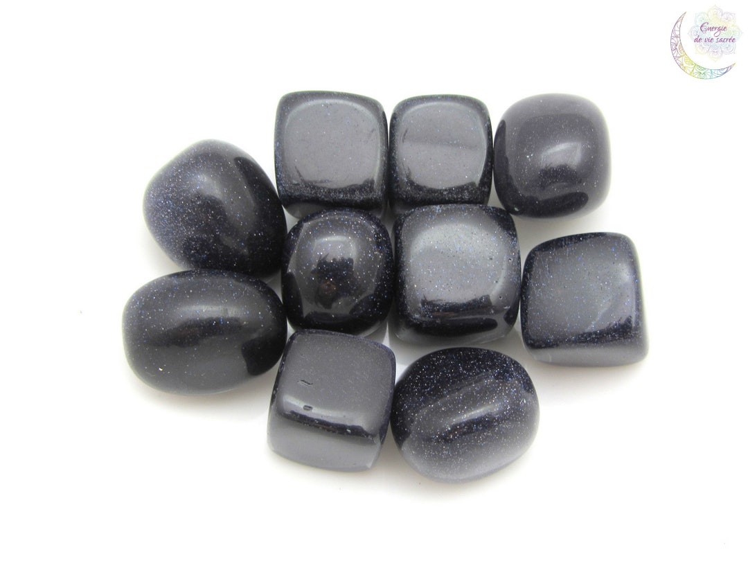 Blue Sunstone Tumbled Stone – Natural Polished Crystal – Sparkling ...
