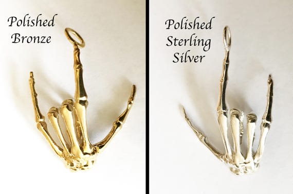 I Love You Sign Language Skeleton Hand Pendant Hand Skeleton | Etsy