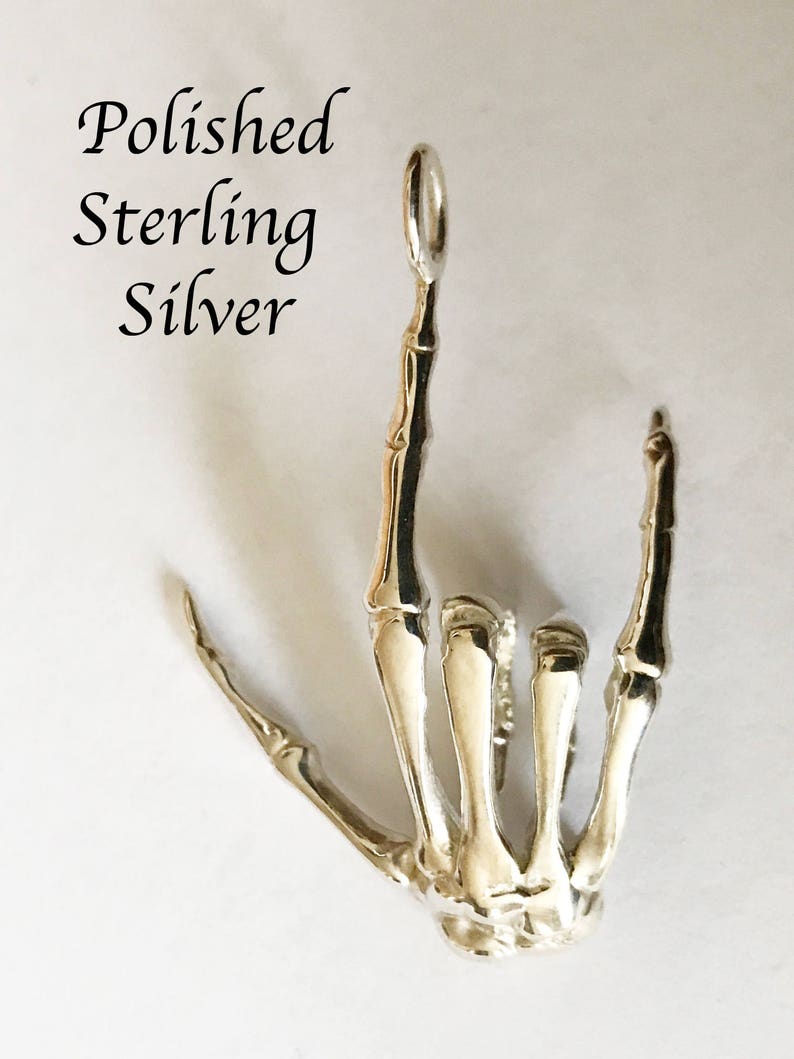 I Love You Sign Language Skeleton Hand Pendant Hand Skeleton | Etsy